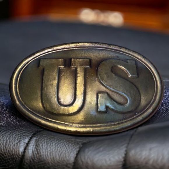 Accessories | Vintage Brass Us Belt Buckle Civil War Repro Reenactment ...